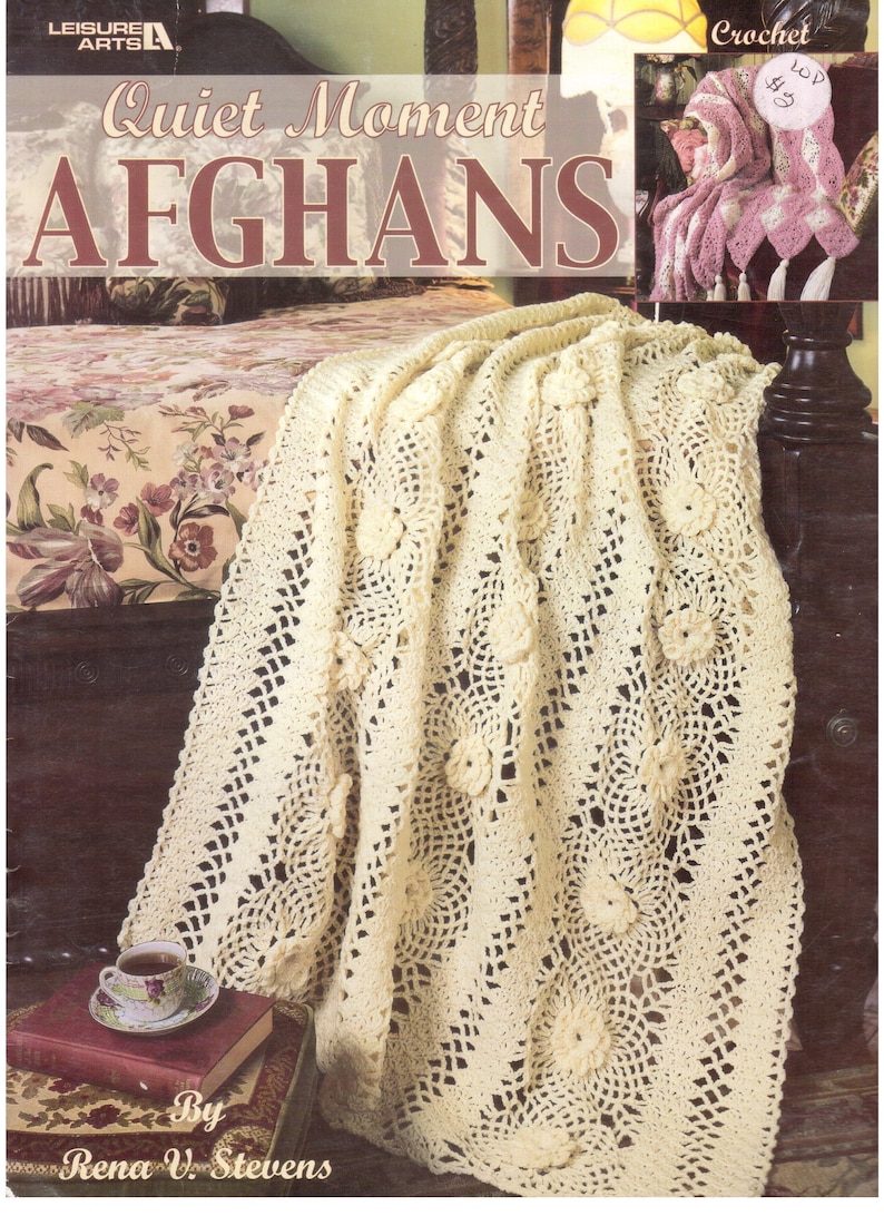 Vintage Crochet Blanket Pattern Book - Etsy