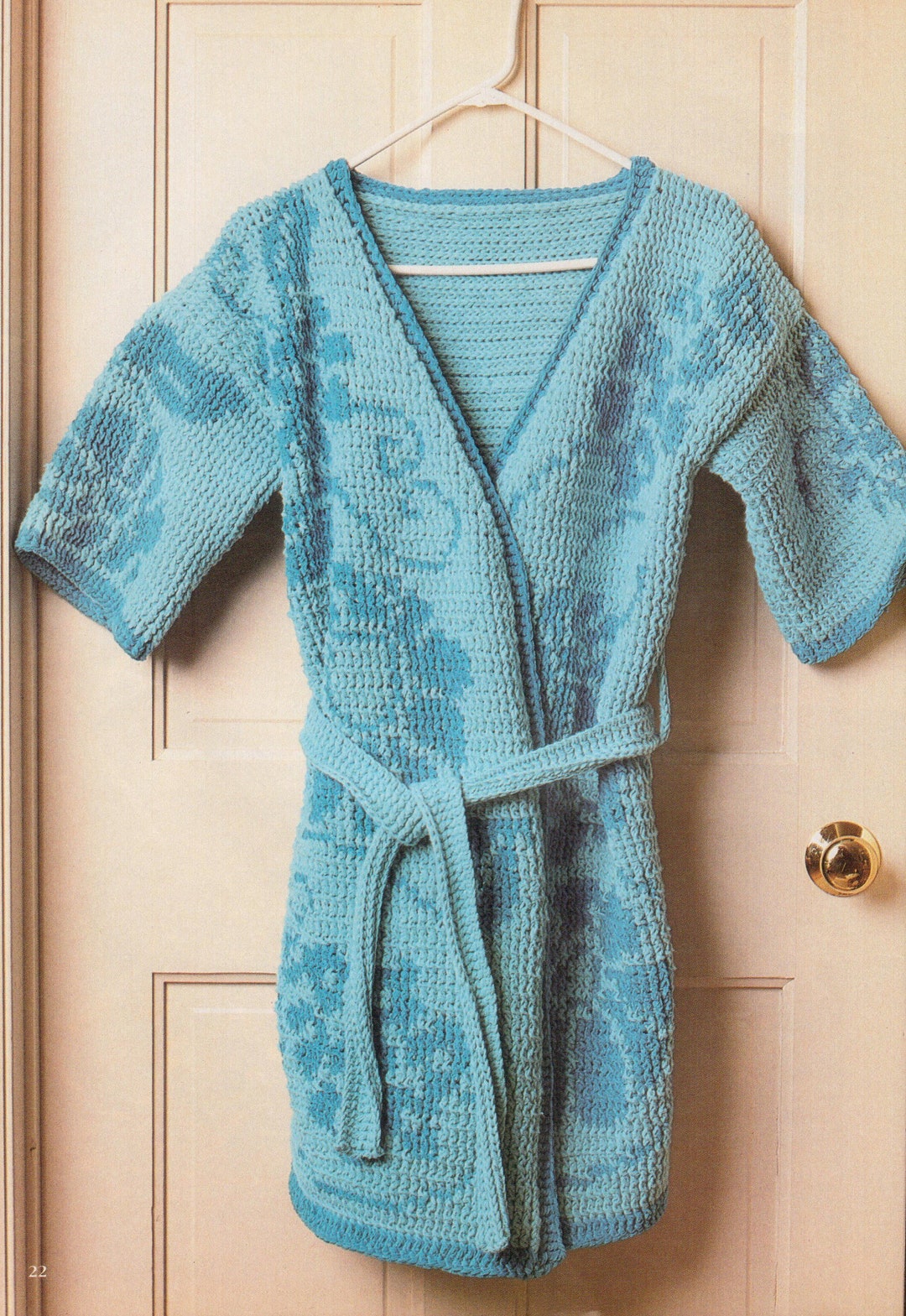 Vintage Crochet Bathrobe Pattern - Etsy