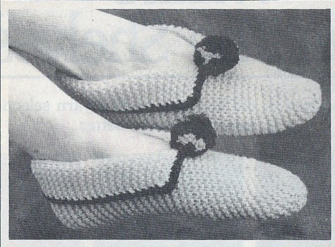 Vintage Easy Knit Slippers Pattern - Etsy