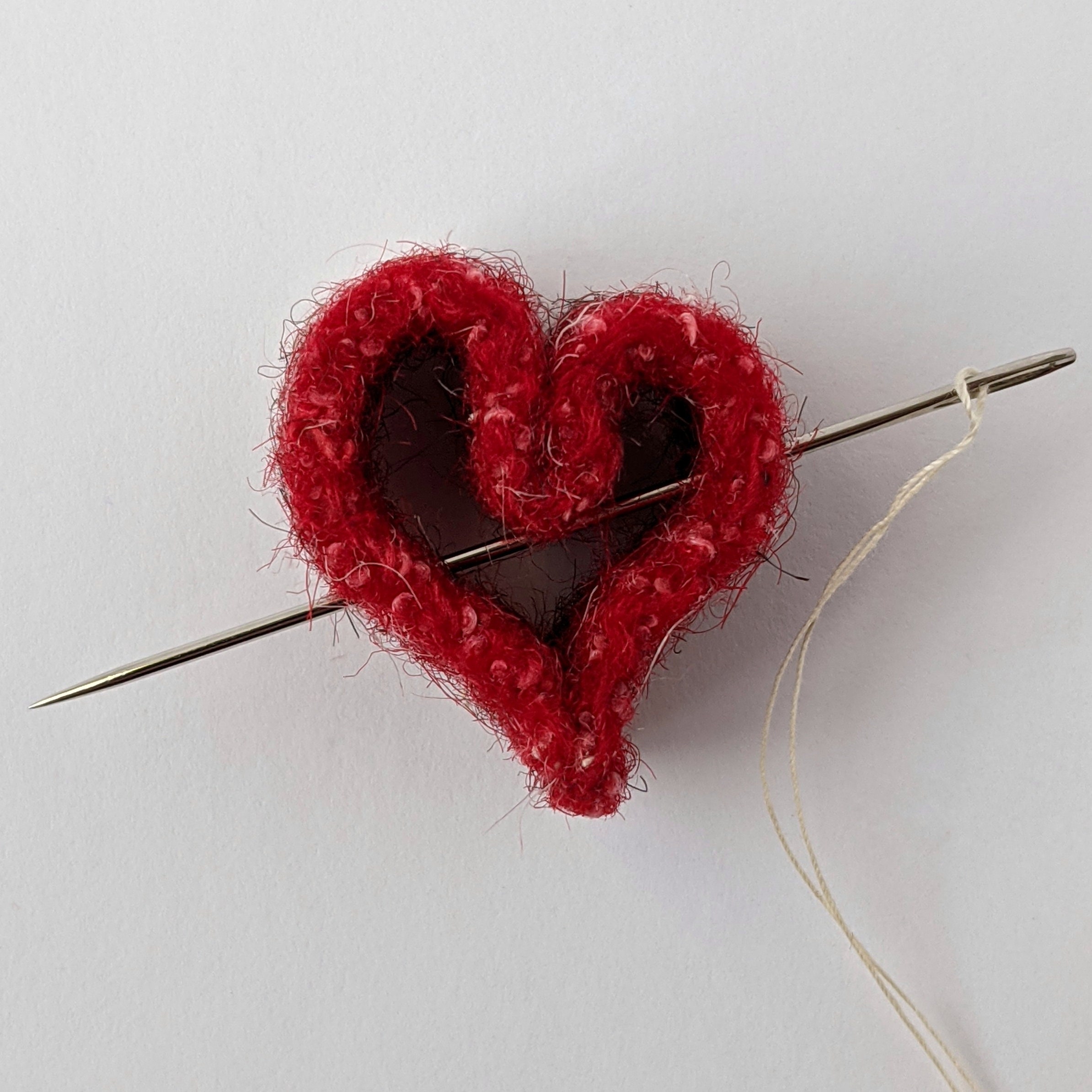 Mini Wool Felt Hearts Set of 10 Tiny 1 Inch Hearts Upcycled From Fair ...