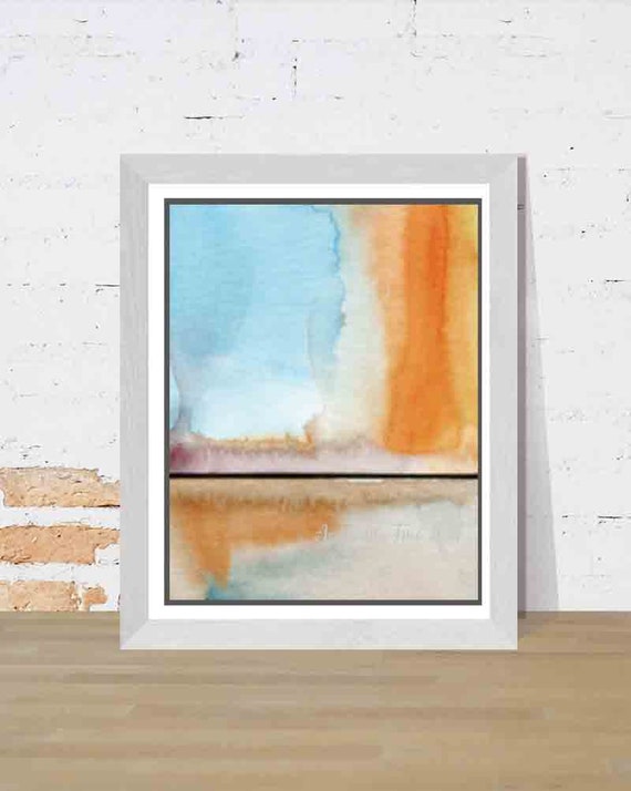 Large Pastel Abstract Painting Blue Brown Black Gray | Etsy