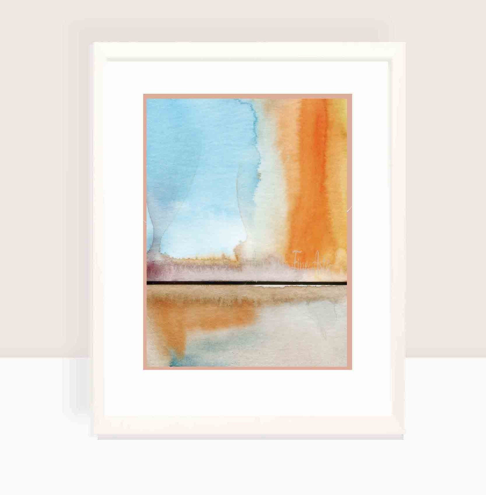 Large Pastel Abstract Painting Blue Brown Black Gray - Etsy