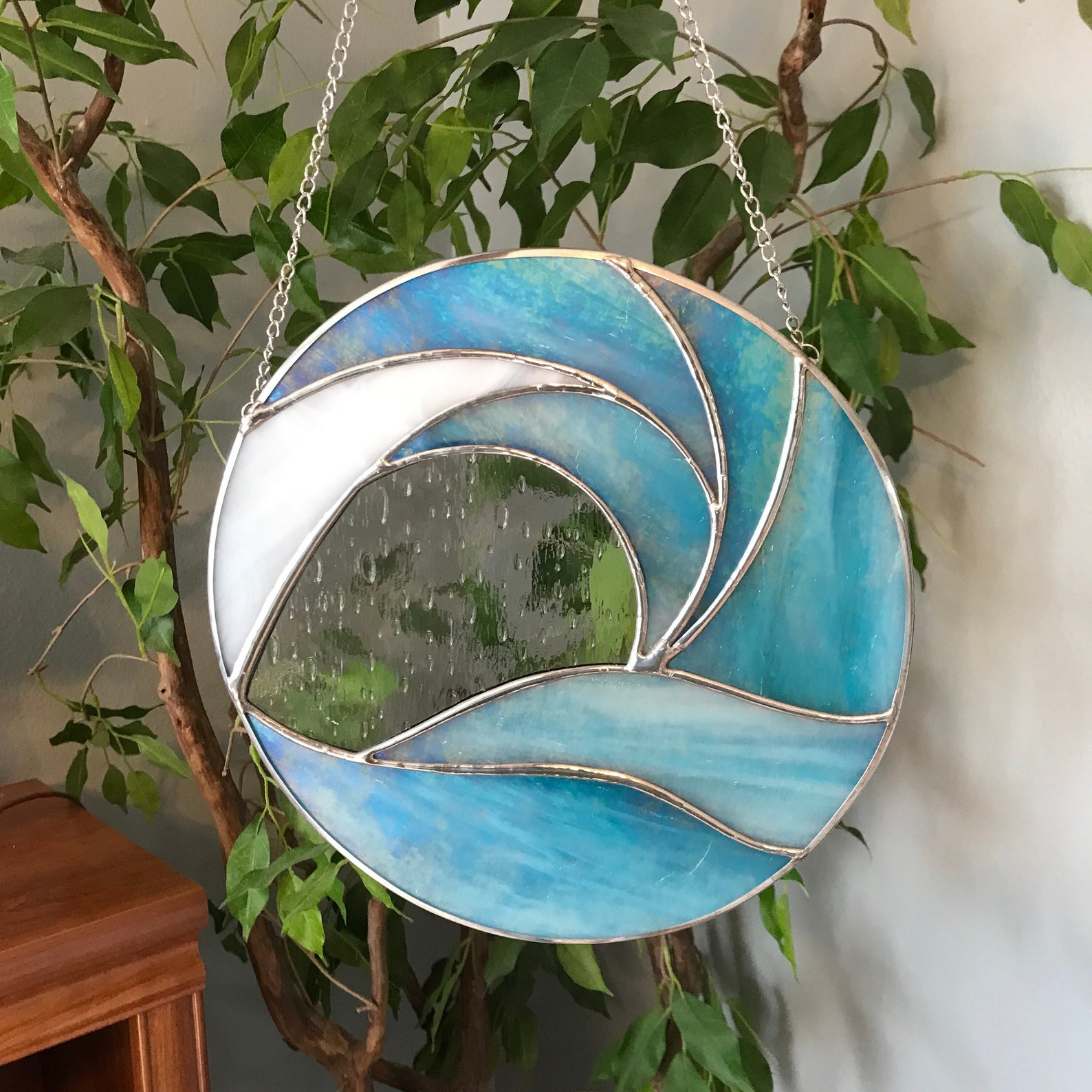 Stained Glass Ocean Wave Ocean Wave Iridescent Glass Beach - Etsy