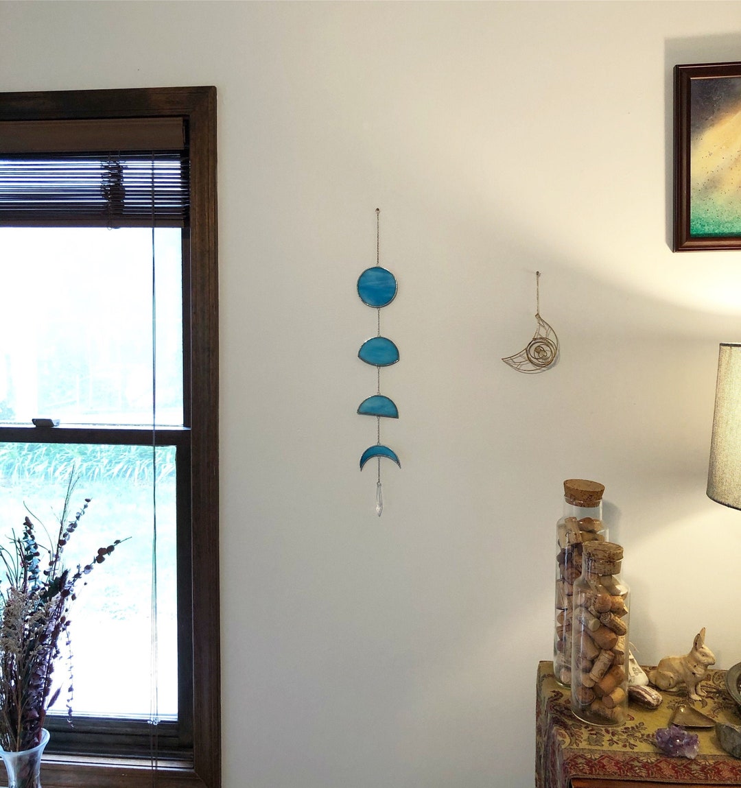 Large Teal Moon Phase - Etsy