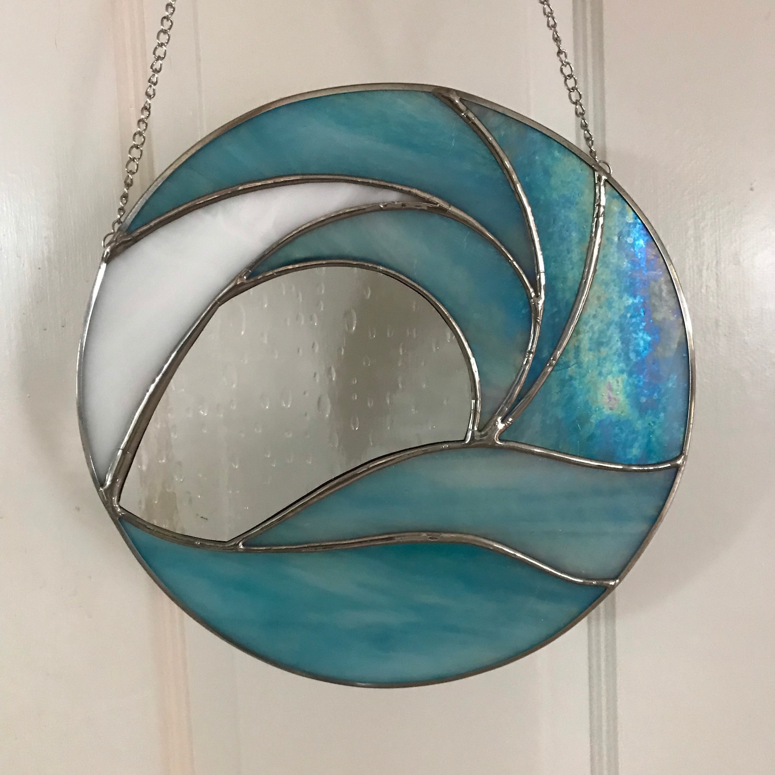Stained Glass Ocean Wave Ocean Wave Iridescent Glass Beach - Etsy