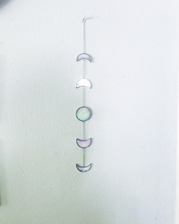 Stained Glass Moon Phase Moon Mobile Moon Decor Full Moon | Etsy