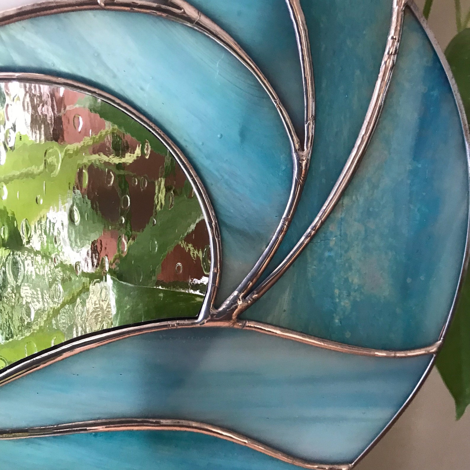 Stained Glass Ocean Wave Ocean Wave Iridescent Glass Beach - Etsy