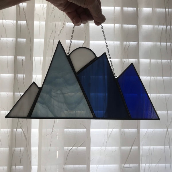 Mountain Stained Glass - Etsy