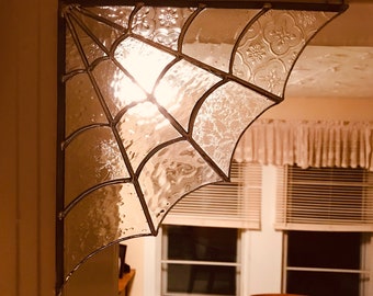 Spider Web Stained Glass - Etsy