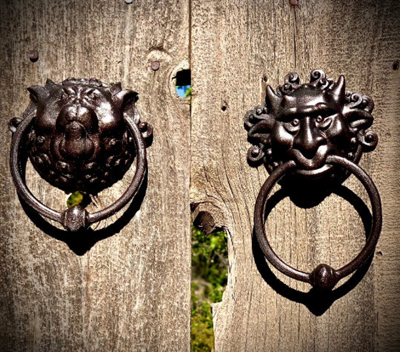 Labyrinth Door Knockers in OILED BRONZE - Etsy