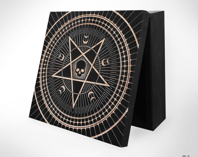 Black, Engraved Box | Jewellery / Jewelry Box || Goth | Gothic Home ...