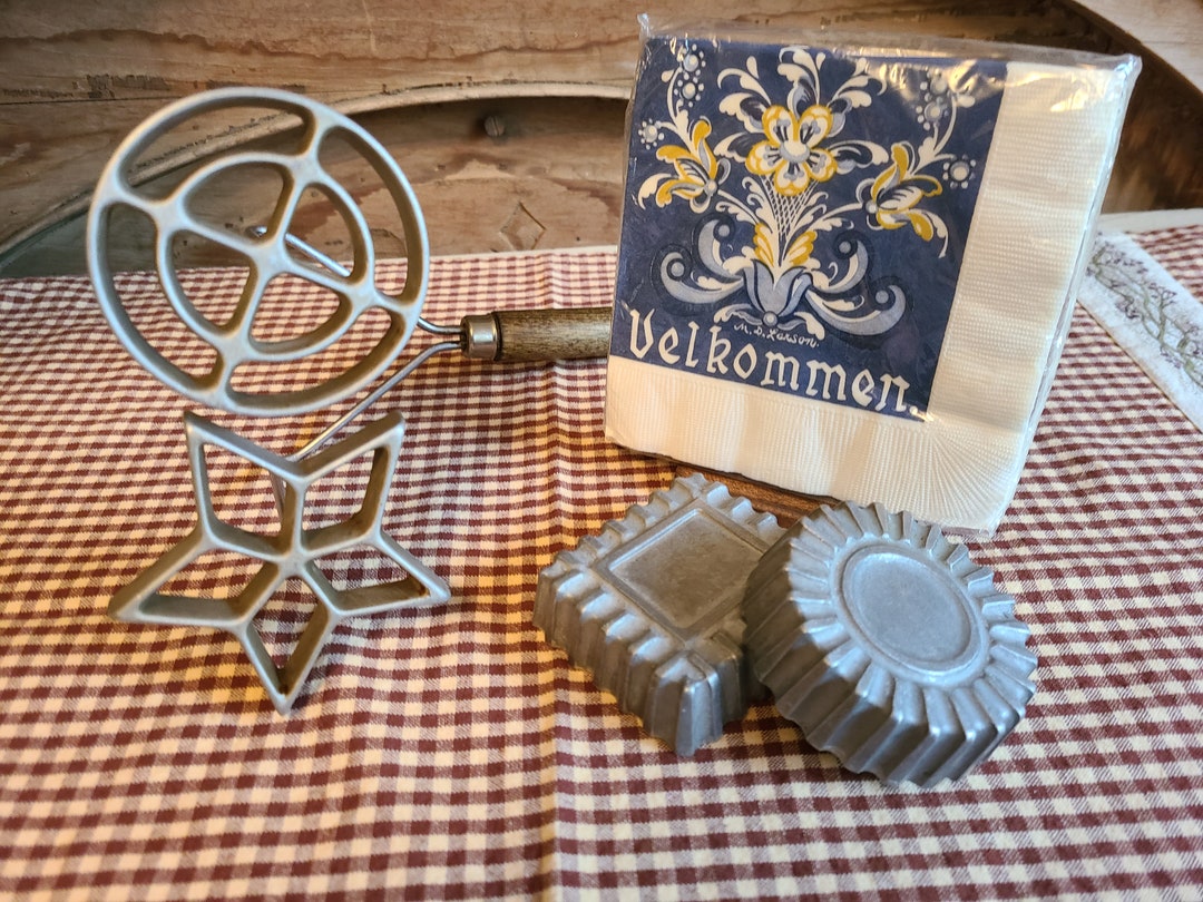Vintage Double Rosette & Timbale Set Scandinavian Baking - Etsy