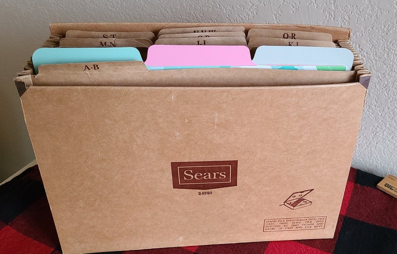 Vintage, SEARS, Expandable, File Folder, Office Supplies, Storage ...