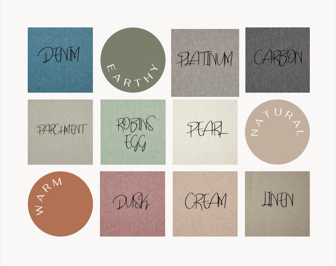 Washable Natural Poly- Cotton Sample Pack/fabric Swatches/colour ...