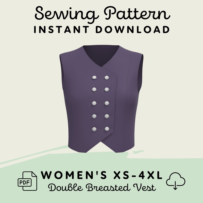 Double Breasted Vest - Etsy