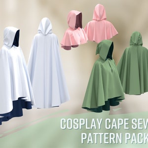 Hooded Circle Cape Sewing Pattern Pack Womens XS-4XL Cape - Etsy Canada