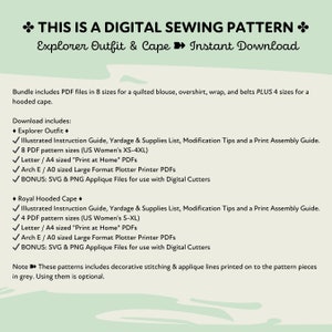 Explorer Outfit and Cape Pattern Bundle | Womens XS-4XL PDF Cosplay ...