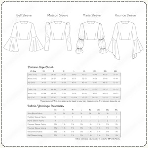 Cosplay Sleeve Pattern Pack | Puff Flounce Mutton Sleeves XS-4XL (PDF ...