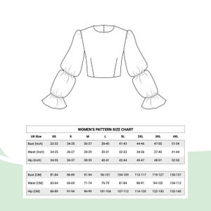 Marie Sleeve Pattern Womens XS-4XL PDF Cosplay Pattern Digital Download ...