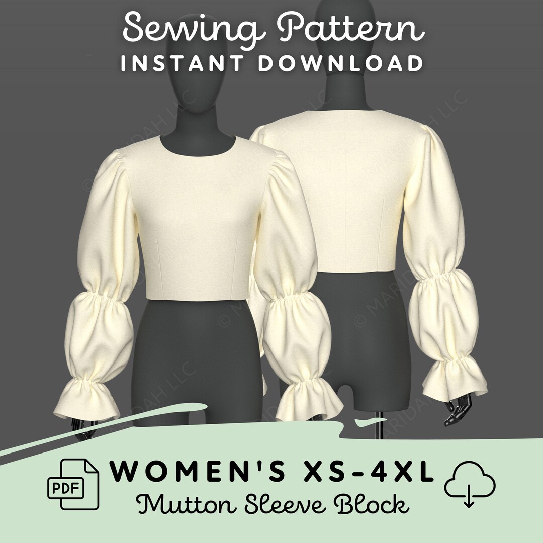 Marie Sleeve Pattern | Womens XS-4XL PDF Cosplay Pattern | Digital ...