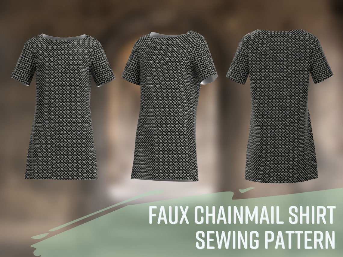 Faux Chainmail Shirt Sewing Pattern Men's XS-4XL PDF - Etsy
