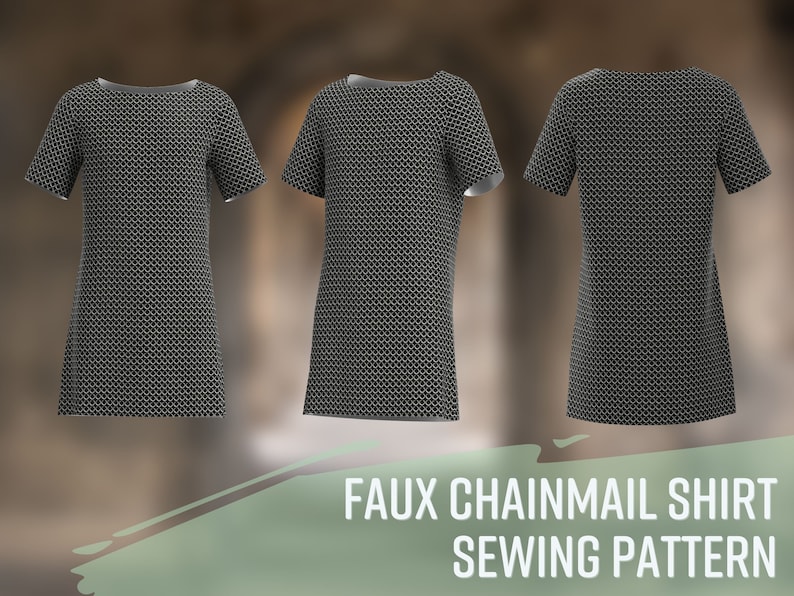Faux Chainmail Shirt Sewing Pattern Men's XS-4XL PDF - Etsy