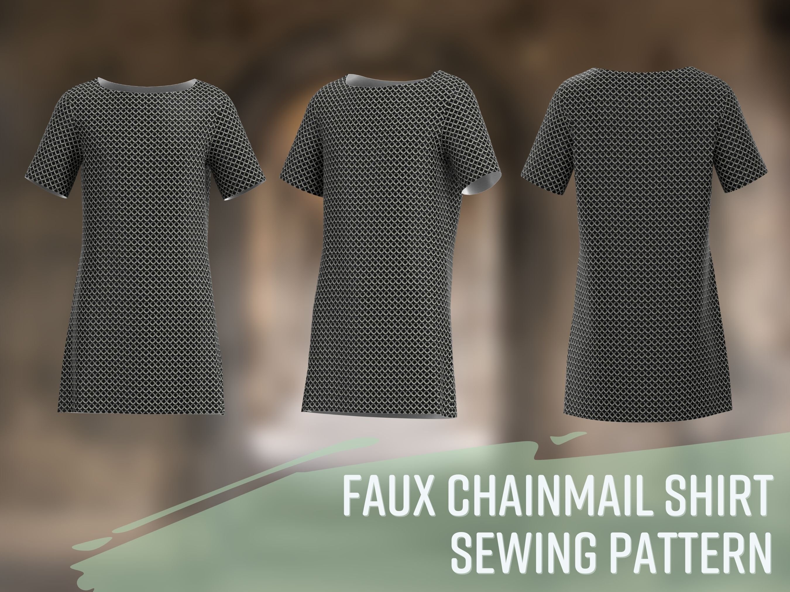 Faux Chainmail Shirt Sewing Pattern Men's XS-4XL PDF - Etsy