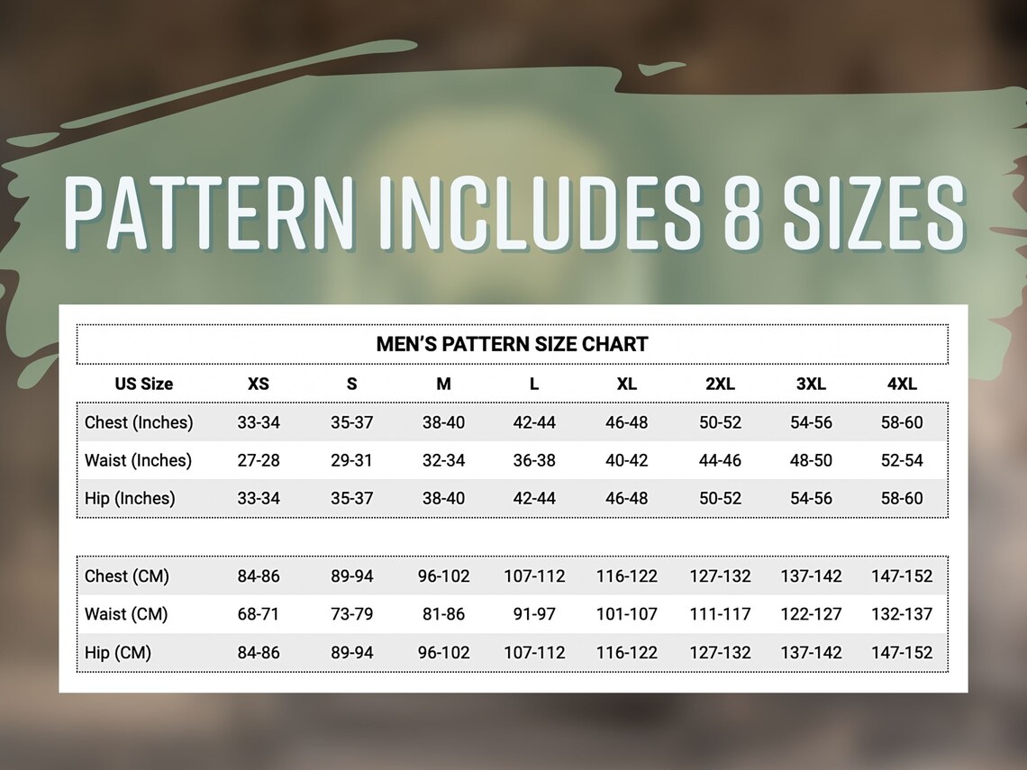 Faux Chainmail Shirt Sewing Pattern Men's XS-4XL PDF - Etsy