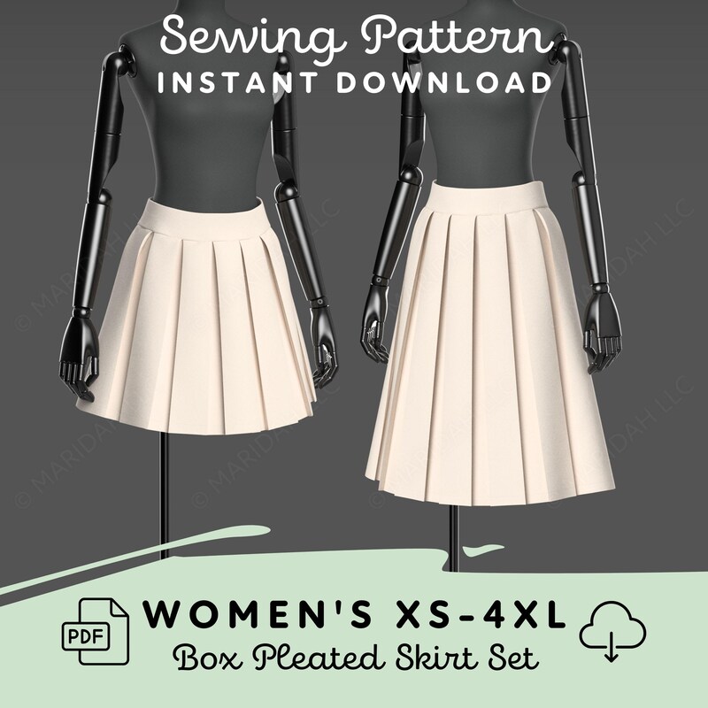 Pleated Skirt - Etsy