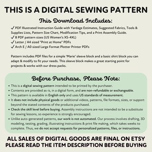 Marie Sleeve Pattern | Womens XS-4XL PDF Cosplay Pattern | Digital ...