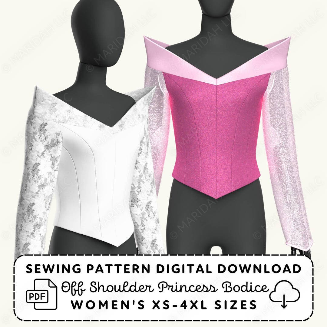 Off Shoulder Princess Bodice | Bardot Collar Top for Cosplay Fantasy ...