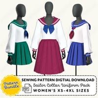 Japanese School Boy Shirt Sewing Pattern/downloadable PDF File and ...