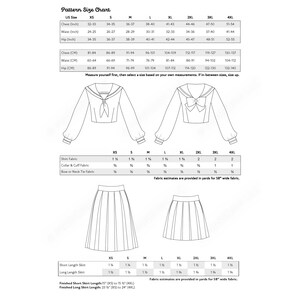 Japanese School Uniform Sewing Pattern Bundle | Womens XS-4XL Seifuku ...