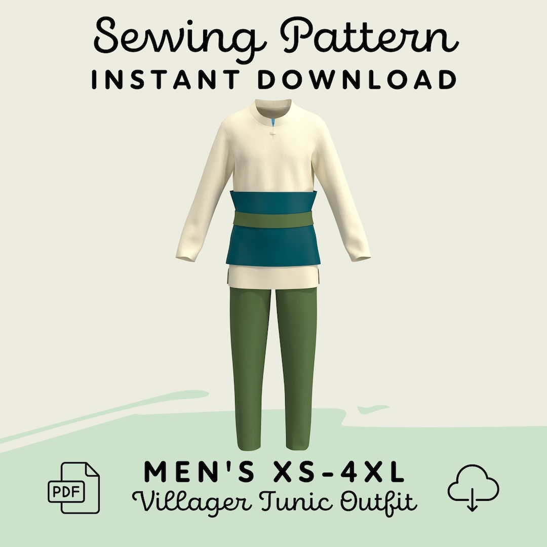 Ren Faire Tunic Outfit Sewing Pattern | Men's XS-4XL PDF Cosplay ...