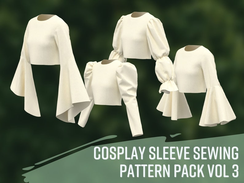 Sleeve Sewing Pattern Pack Vol 3 Womens XS-4XL PDF Cosplay - Etsy