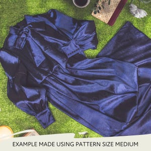 Bow Collar Dress Sewing Pattern: Women's XS-4XL (digital Download PDF ...