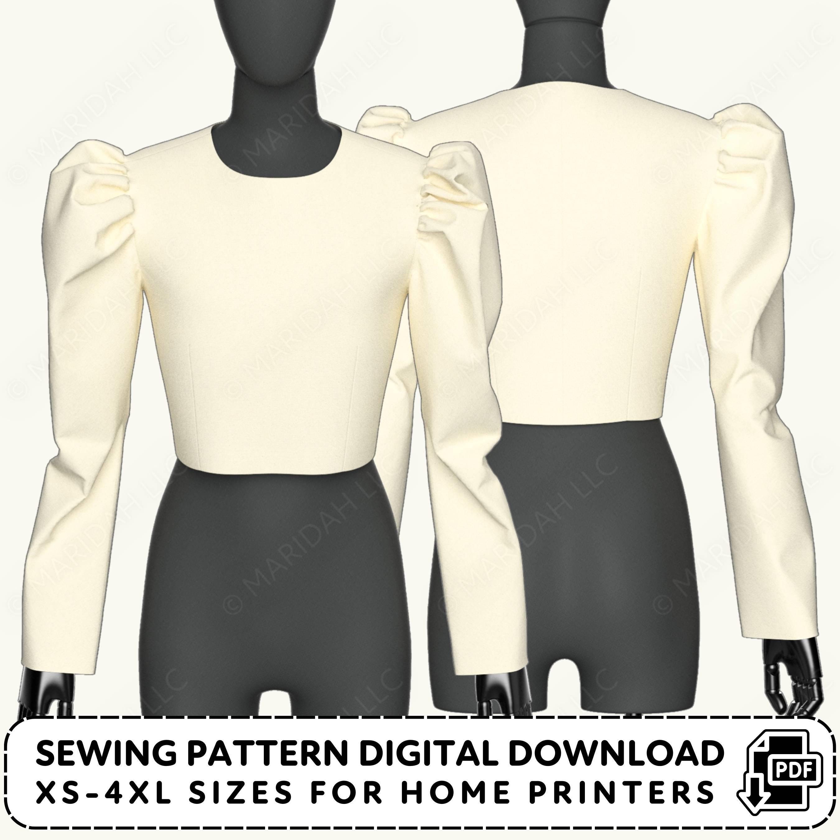 Mutton Sleeve Sewing Pattern | Womens XS-4XL (PDF Digital Download) - Etsy