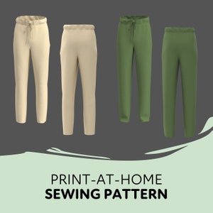 Drawstring Pants Sewing Pattern Mens XS-4XL PDF Cosplay Pattern for ...