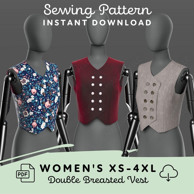 Double Breasted Vest - Etsy