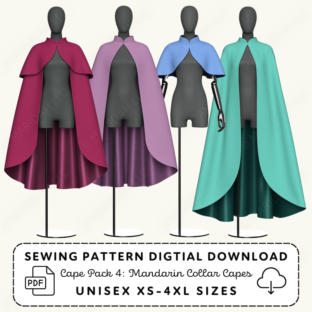 Layered Cosplay Cape Sewing Pattern | XS-4XL (digital Download) - Etsy