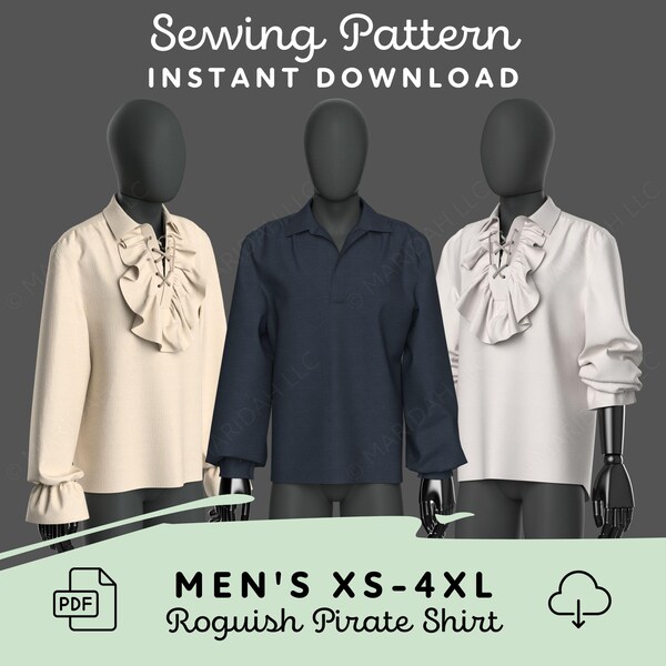 Pirate Shirt Pattern - Etsy