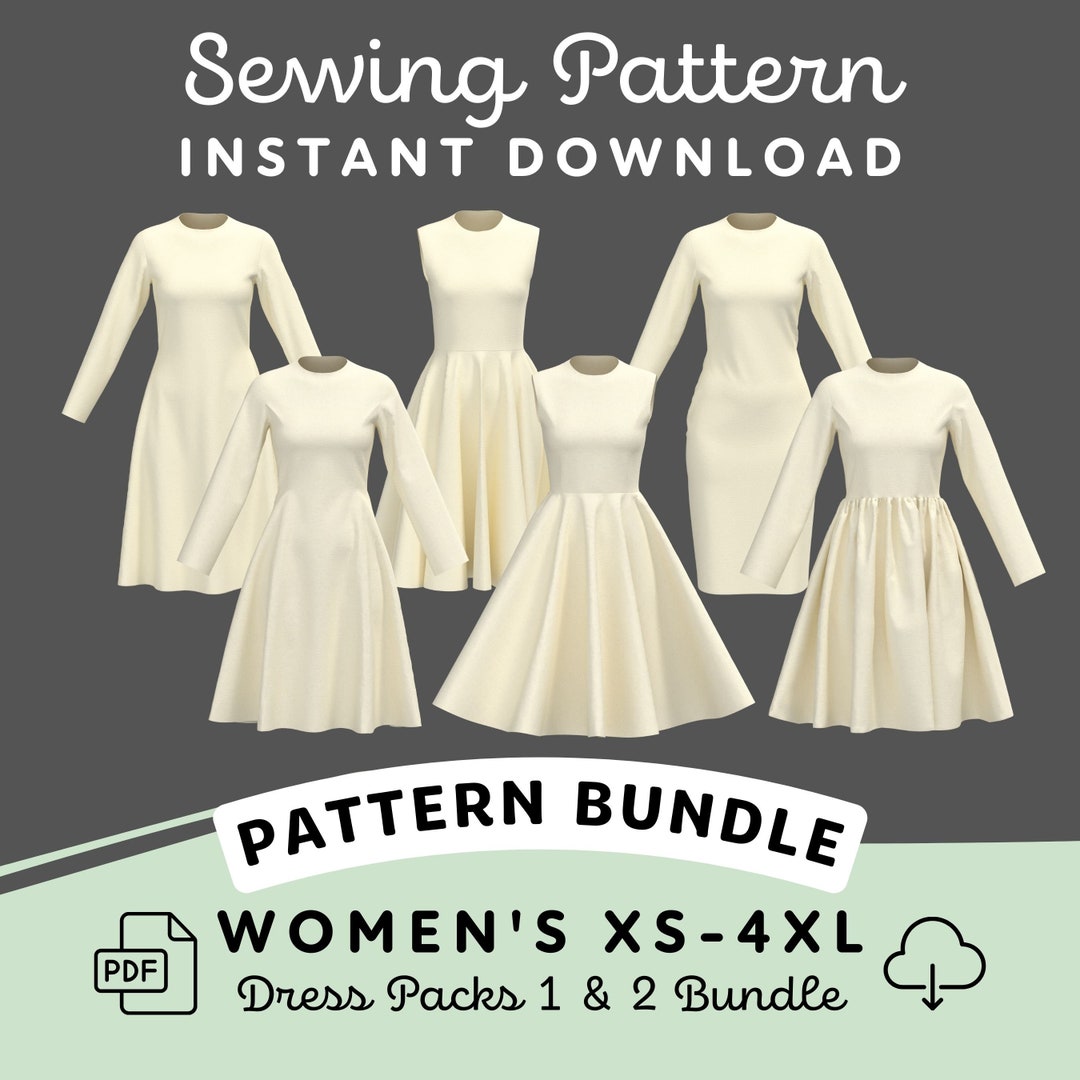 Cosplay Dress Pattern Bundle | Womens XS-4XL PDF Cosplay Patterns ...