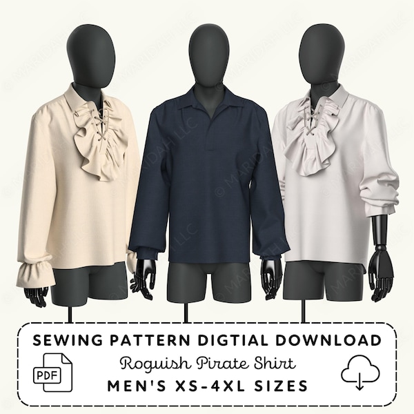 Pirate Shirt Pattern - Etsy