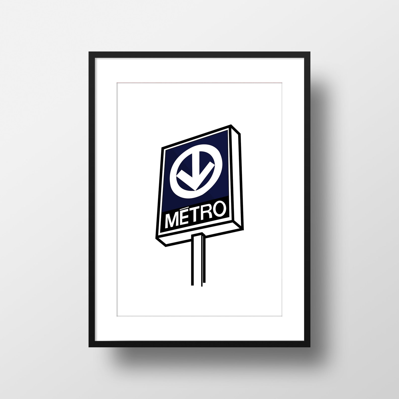 Montreal Metro Sign Illustration Print - Etsy