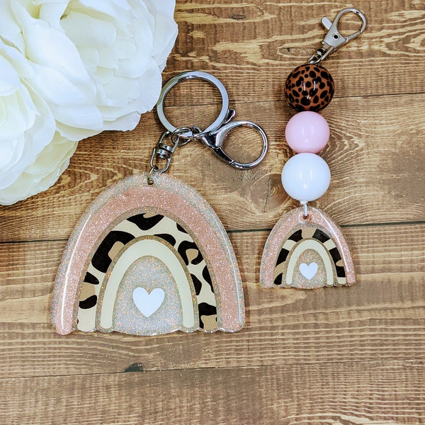 Rainbow Keychain - Etsy