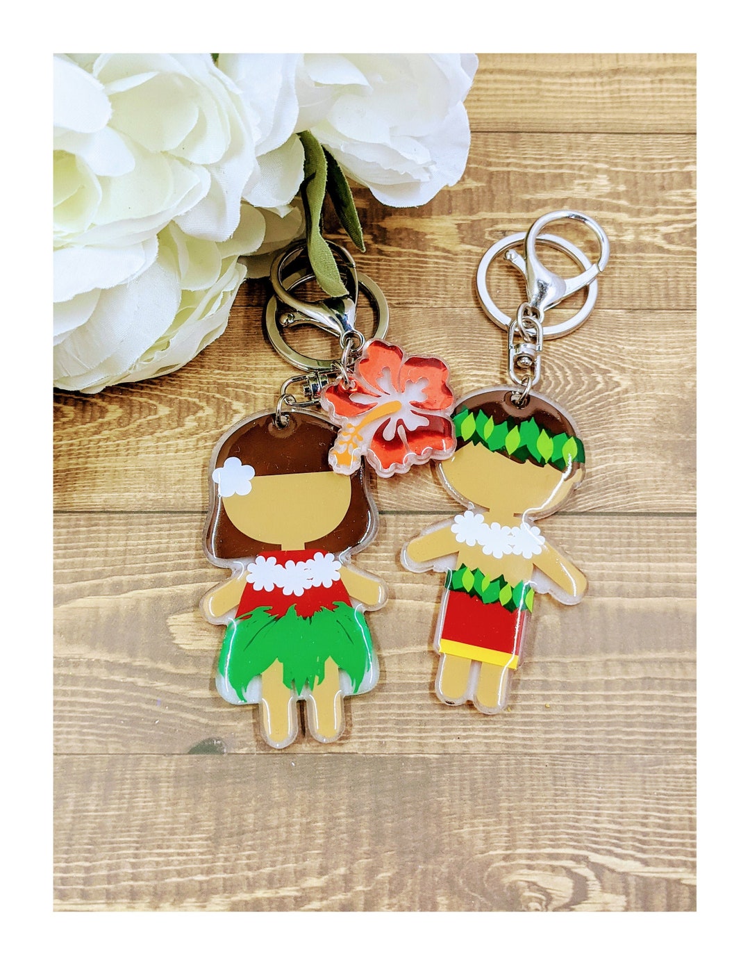 Hawaiian Hula Dancer Keychains Small Gift Idea - Etsy