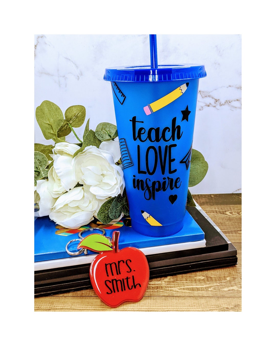 Teacher Gift Bundle, Teacher Cup, Teacher Keychain, Teacher Lanyard ...