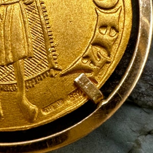 24k Yellow Gold Florin Fiorino Italy Coin Set in 18k Yellow Gold Bezel ...