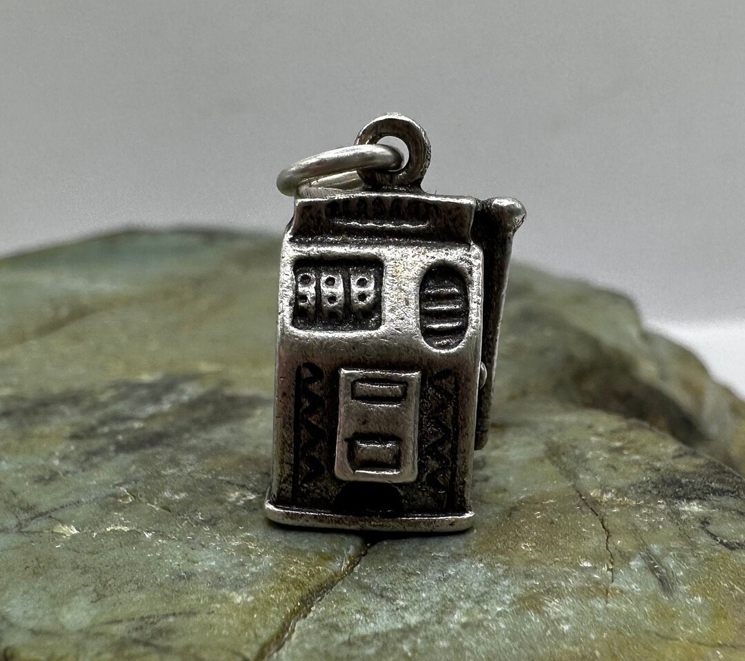 Vintage Sterling Silver Slot Machine Charm Pendant 3/4" (4082) - Etsy