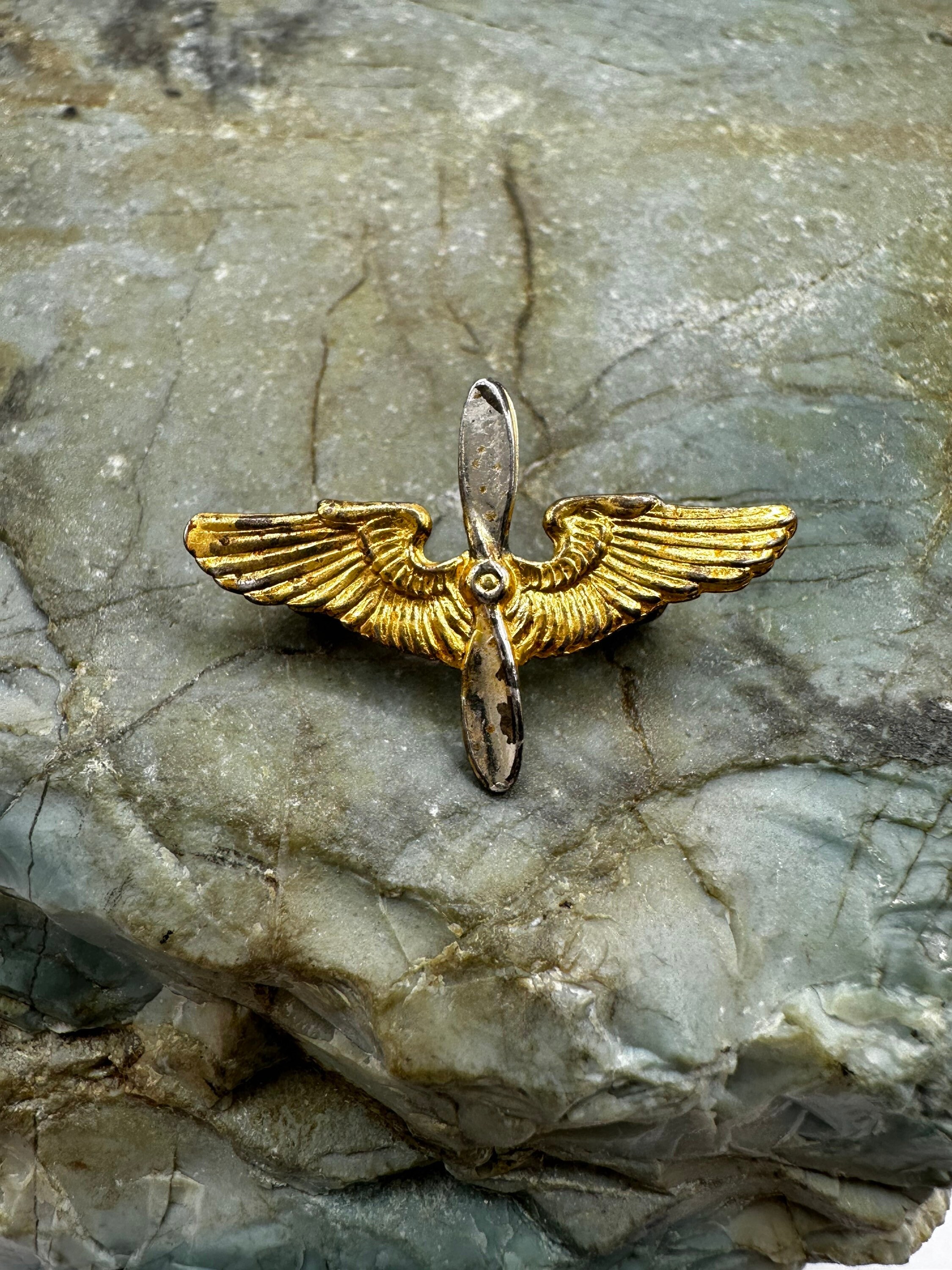 Sterling Silver Gold Tone Pilots Wings Lapel Pin 3308 - Etsy